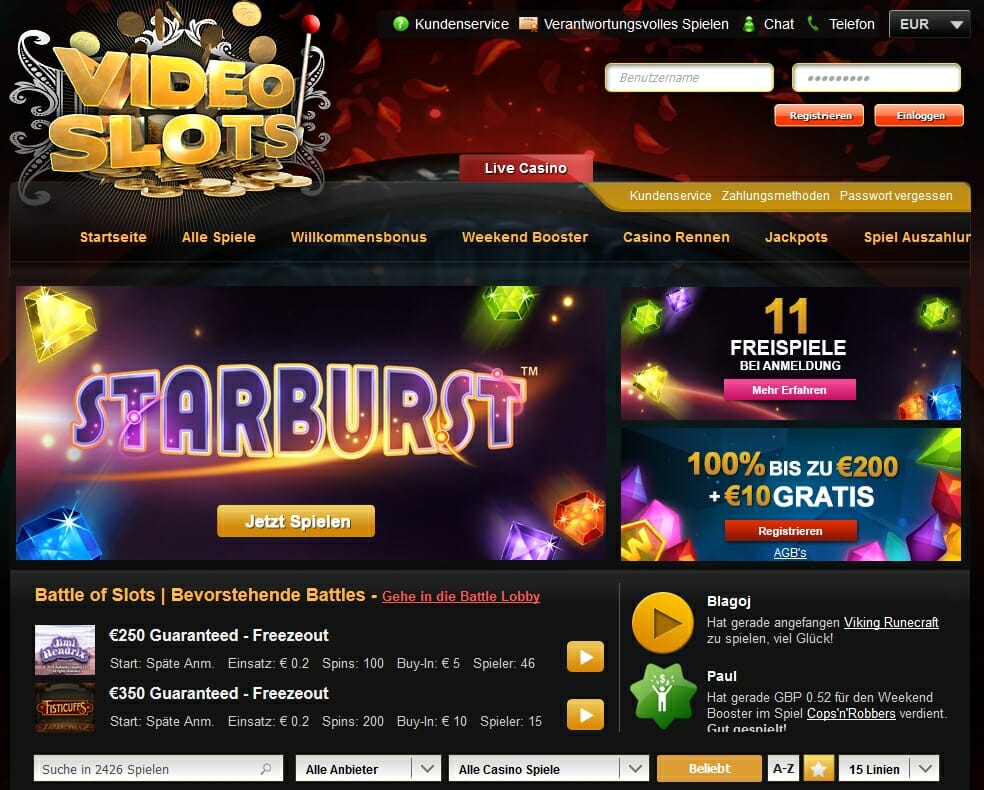 VideoSlots Live Casino Test 2019 🥇 100% bis 200€ Bonus! | LiveCasino.de
